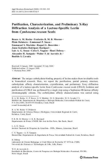 (PDF) Purification, Characterization, and Preliminary X-Ray Diffraction ...
