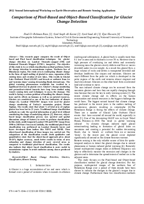 (PDF) Comparison of Pixel-Based and Object-Based Classification for ...