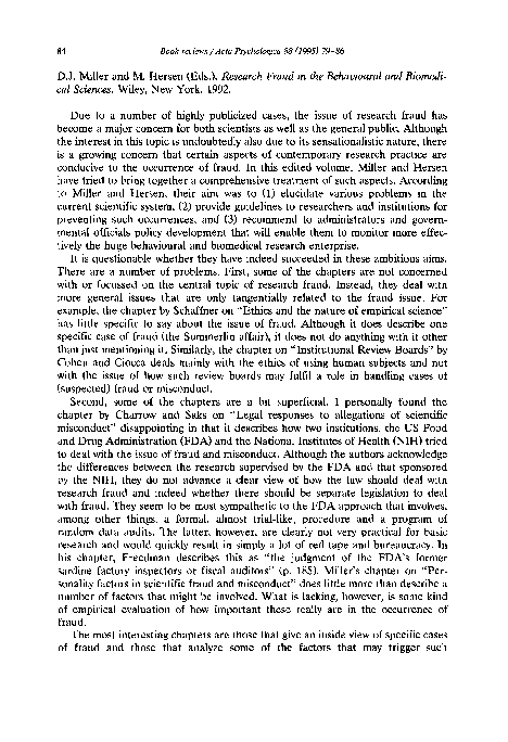 (PDF) Research fraud in the behavioural and biomedical sciences