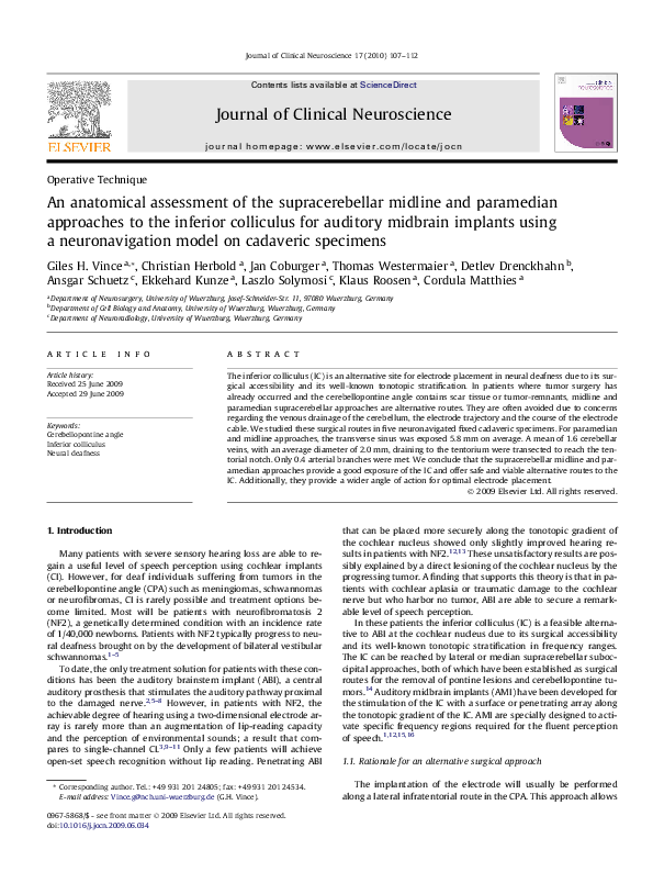 (PDF) An anatomical assessment of the supracerebellar midline and ...