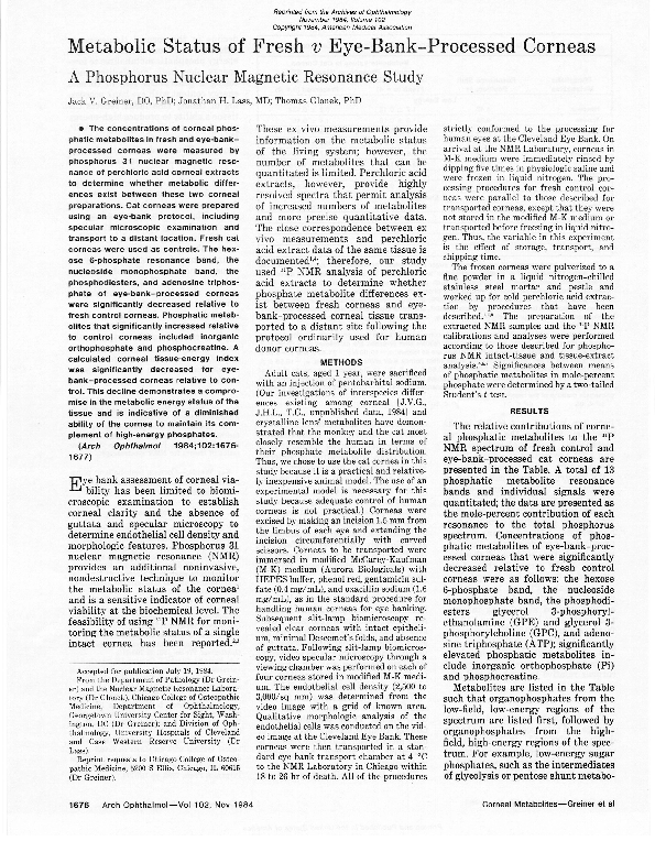 (PDF) Metabolic Status of Fresh v Eye-Bank-Processed Corneas | jack ...