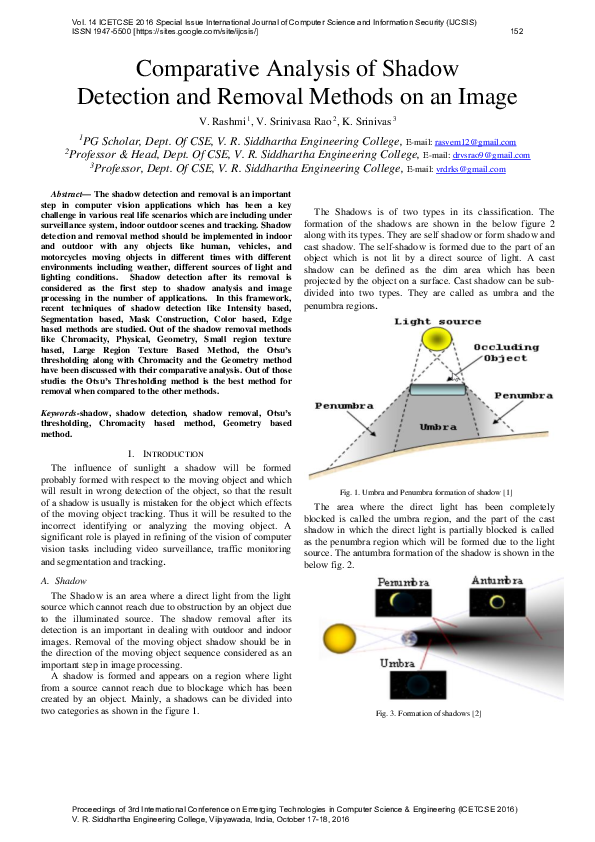 (PDF) Comparative Analysis of Shadow Detection and Removal Methods on an Image | Rashmi V ...