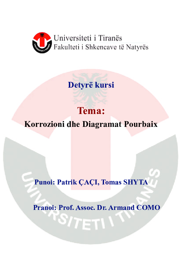(PDF) Korrozioni dhe Diagramat Pourbaix