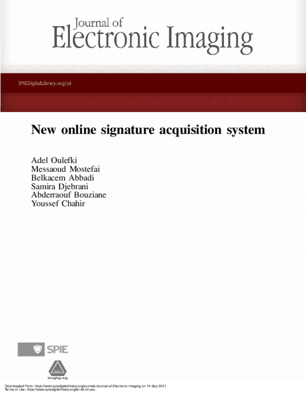 (PDF) New online signature acquisition system