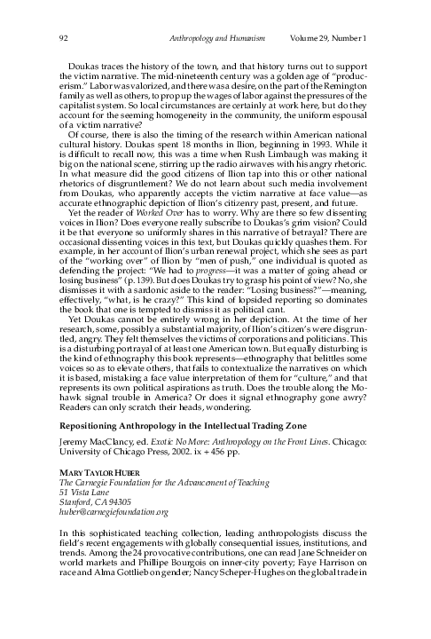 (PDF) Repositioning Anthropology in the Intellectual Trading Zone ...