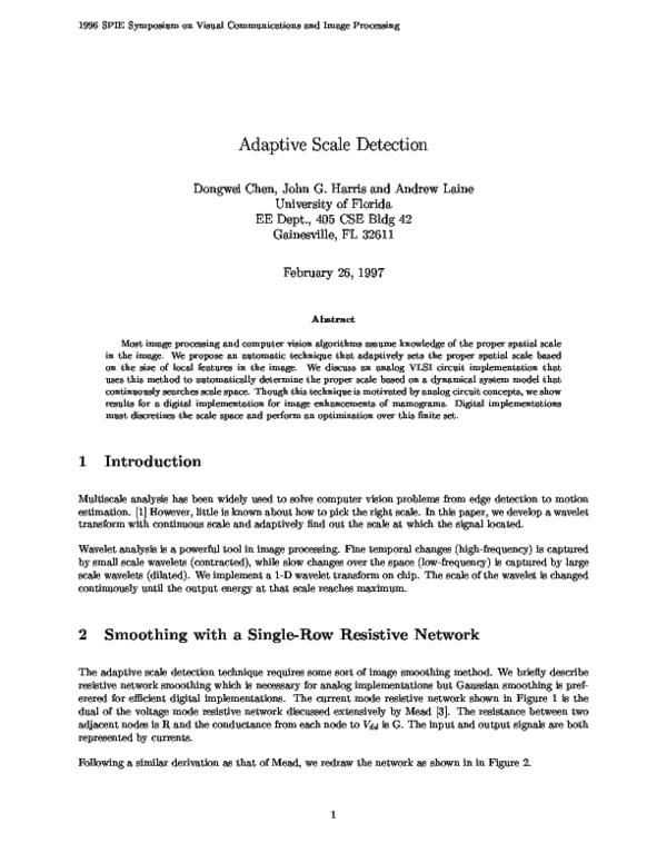 (PDF) Adaptive Scale Detection | Andrew F. Laine - Academia.edu