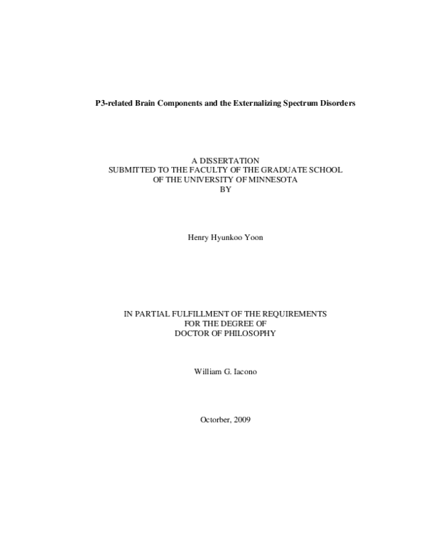 (PDF) P3-related brain components and the externalizing spectrum disorders