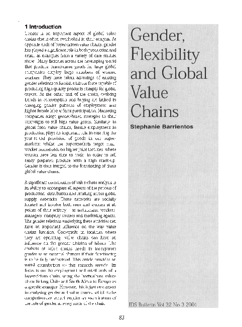 (PDF) Gender, Flexibility and Global Value Chains