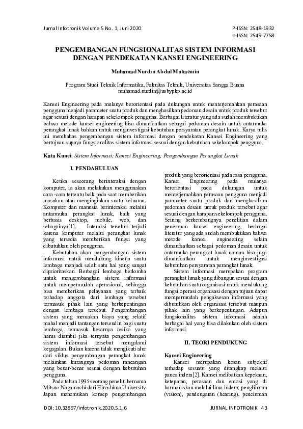 (PDF) Pengembangan Fungsionalitas Sistem Informasi Dengan Pendekatan ...