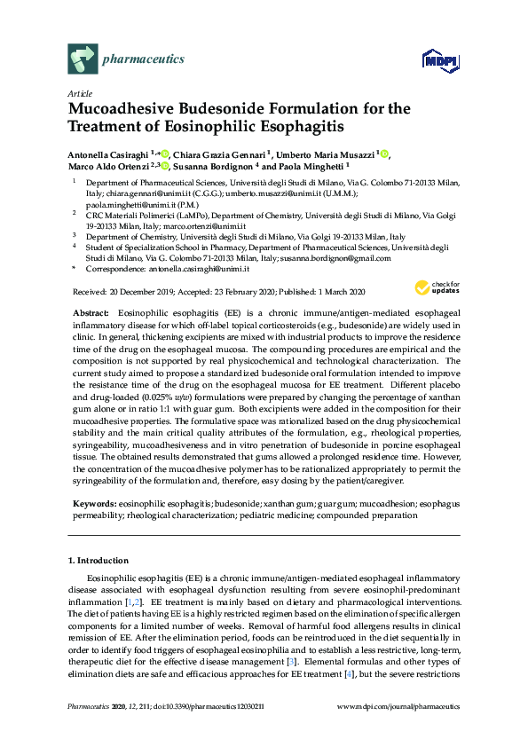 (PDF) Mucoadhesive Budesonide Formulation for the Treatment of ...