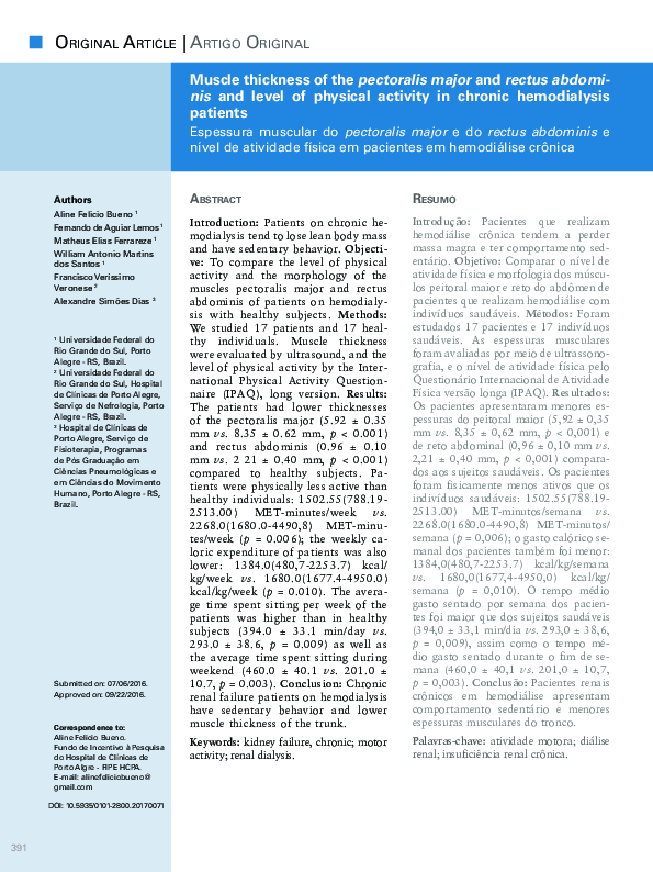 (PDF) Muscle thickness of the pectoralis major and rectus abdominis and ...