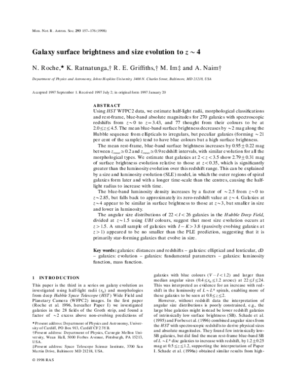 (PDF) Galaxy surface brightness and size evolution to z~4