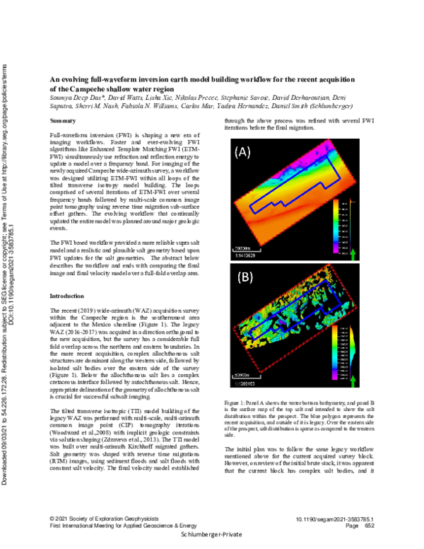 (PDF) An evolving full-waveform inversion earth model building workflow ...