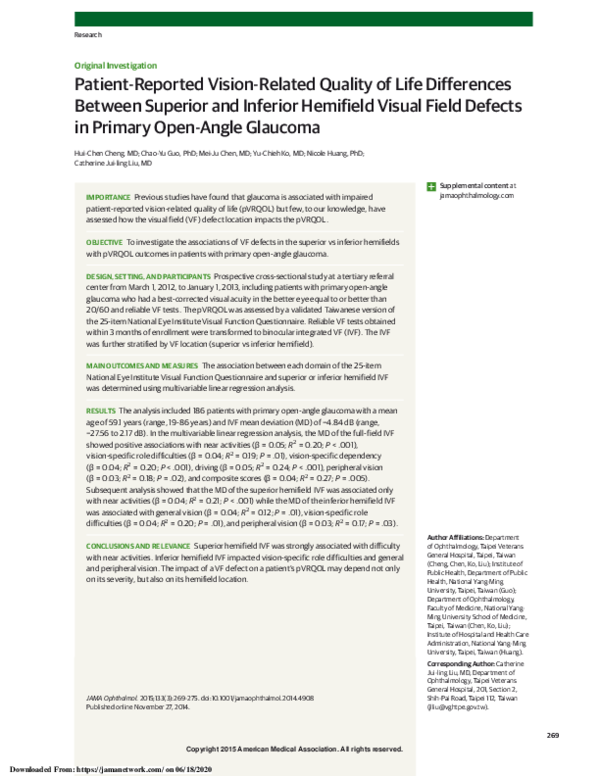 (PDF) Patient-Reported Vision-Related Quality of Life Differences ...