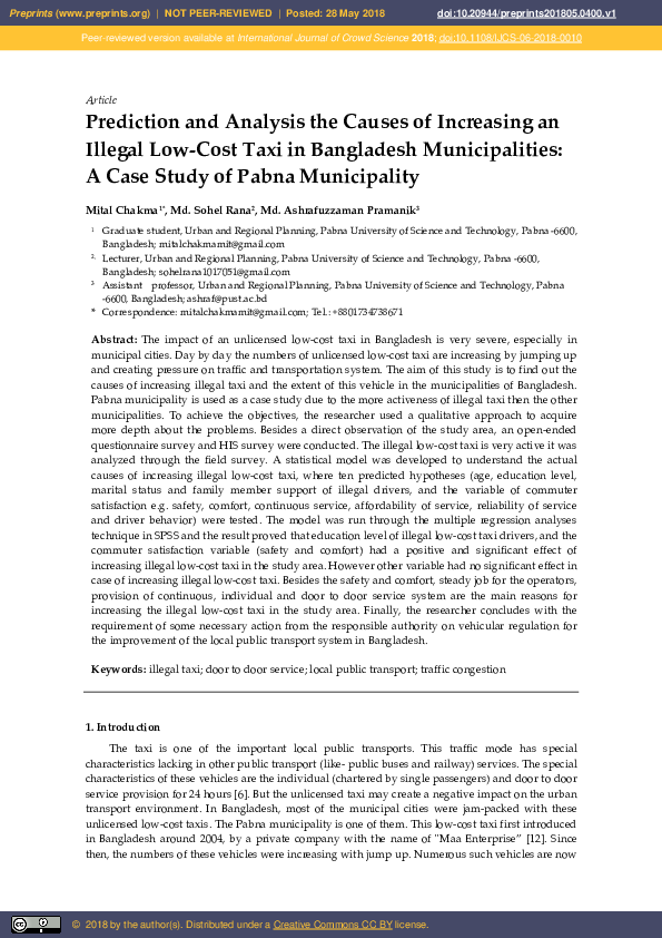 (PDF) Prediction and Analysis the Causes of Increasing an Illegal Low ...