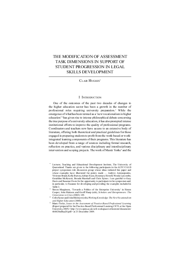 (PDF) The modification of assessment task dimensions in support of ...