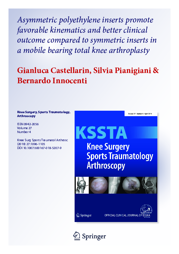 (PDF) Asymmetric polyethylene inserts promote favorable kinematics and ...