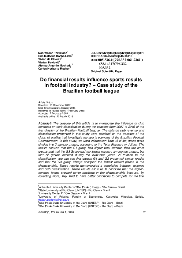 (PDF) Do financial results influence sports results in football ...