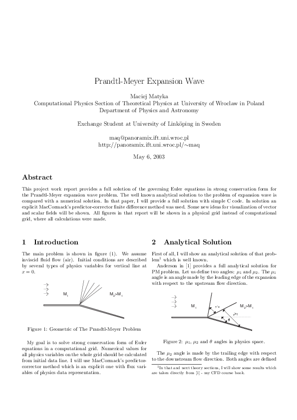 (PDF) Prandtl-Meyer Expansion Wave
