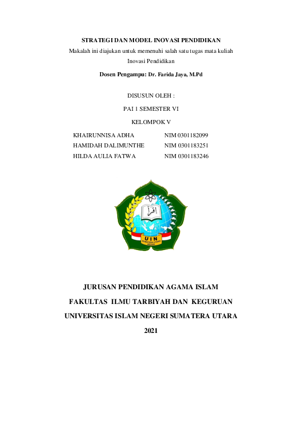 (PDF) (PDF) STRATEGI DAN MODEL INOVASI PENDIDIKAN