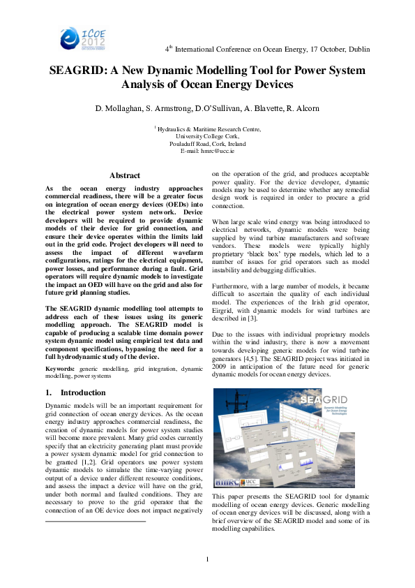 (PDF) SEAGRID: A New Dynamic Modelling Tool for Power System Analysis ...