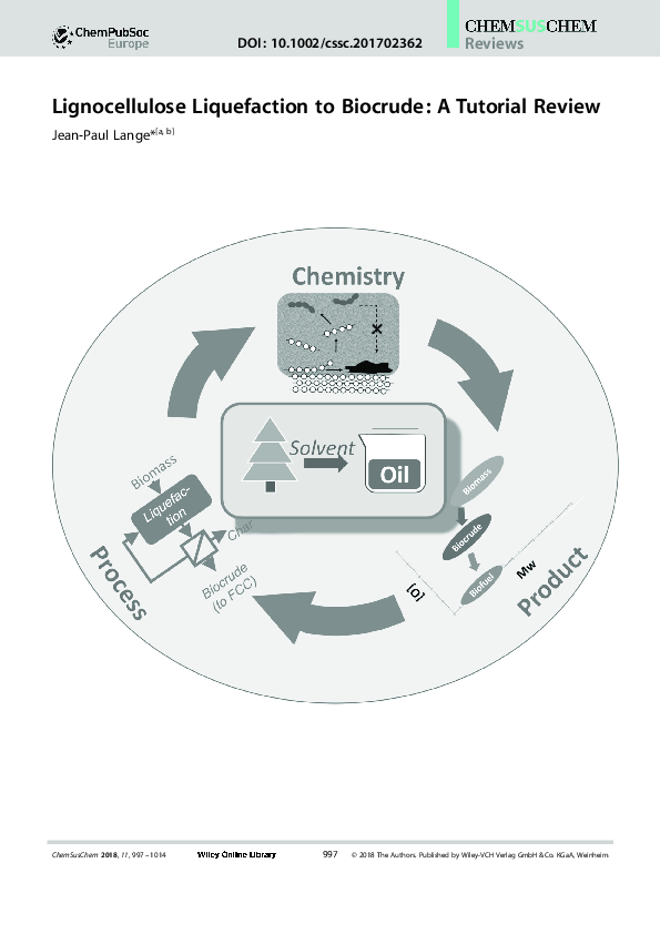 (PDF) Lignocellulose Liquefaction to Biocrude: A Tutorial Review