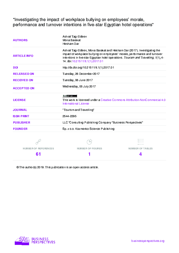 PDF Investigating The Impact Of Workplace Bullying On Employees Morale Performance And pdf-investigating-the-impact-of-workplace-bullying-on-employees-morale-performance-and