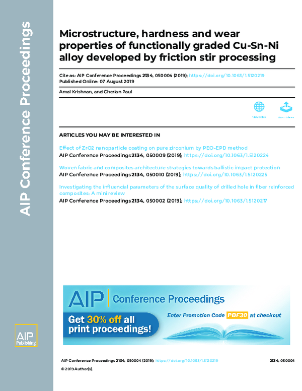(PDF) Microstructure, hardness and wear properties of functionally graded Cu-Sn-Ni alloy ...