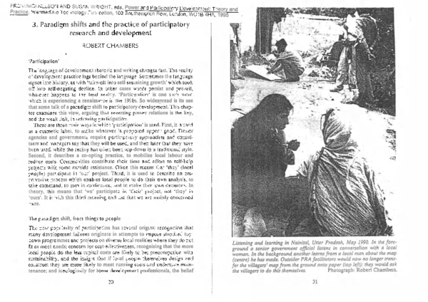 (PDF) Paradigm Shifts and the Practice of Participatory Research and ...