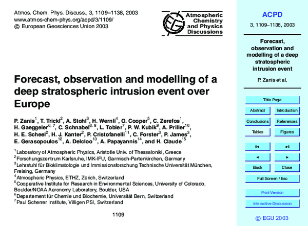 (PDF) Forecast, observation and modelling of a deep stratospheric ...