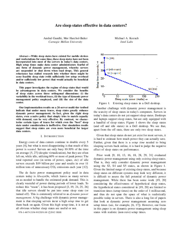 (PDF) Are sleep states effective in data centers?