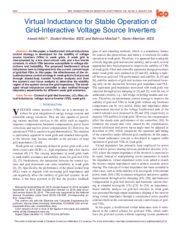 (PDF) Virtual Inductance for Stable Operation of Grid-Interactive ...