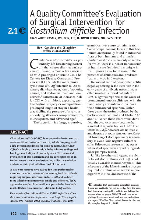 (PDF) A Quality Committee's Evaluation of Surgical Intervention for ...