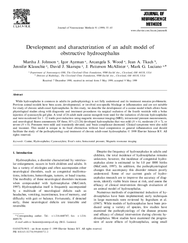(PDF) Development and characterization of an adult model of obstructive ...
