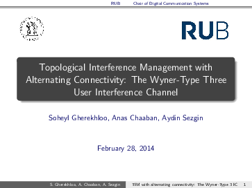 (PDF) Slides IZS Topological Interference Management