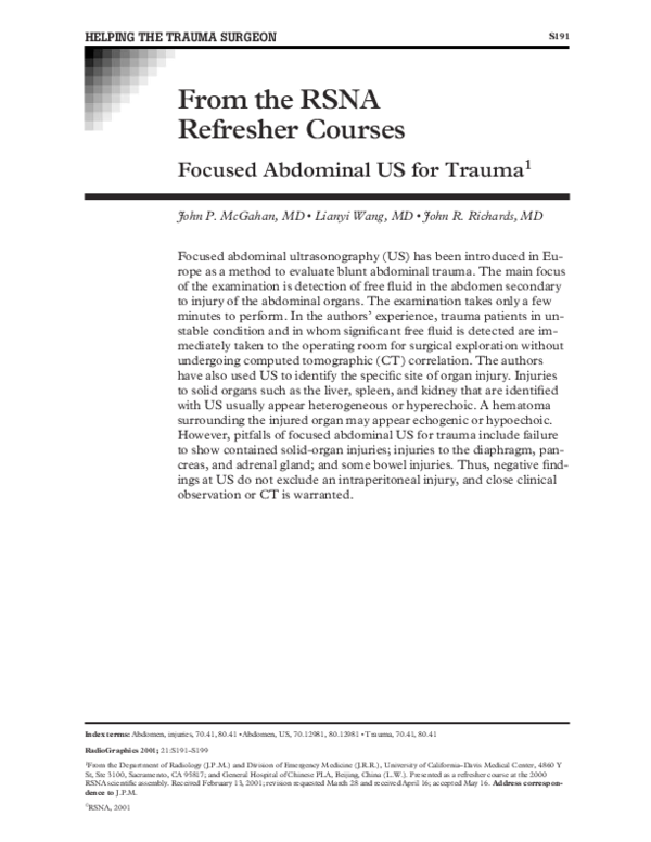 (PDF) From the RSNA Refresher Courses | Stephanie R Wilson - Academia.edu