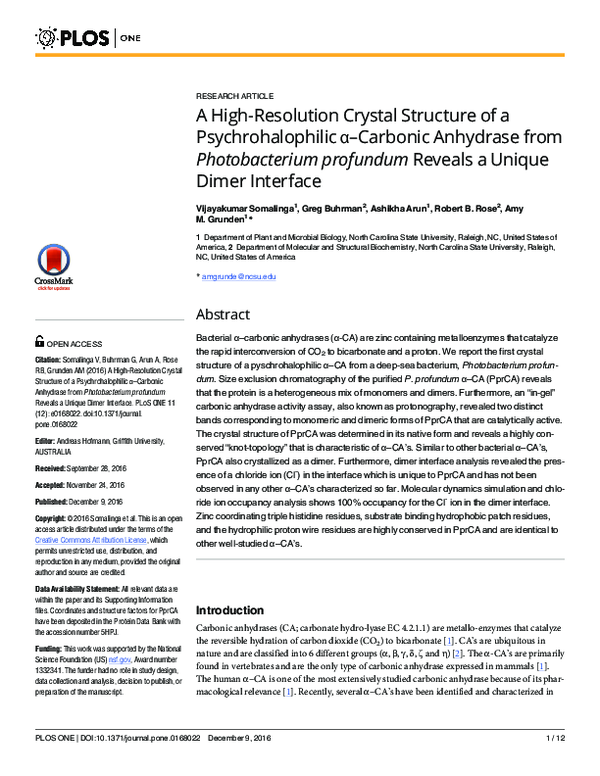 (PDF) A High-Resolution Crystal Structure of a Psychrohalophilic α ...