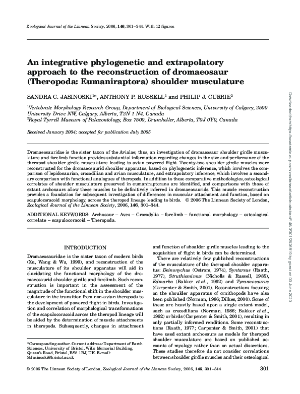 (PDF) An integrative phylogenetic and extrapolatory approach to the ...