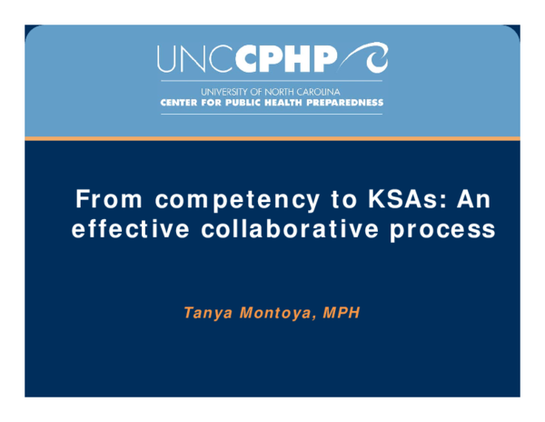 (PDF) From competency to KSAs: An effective collaborative process ...