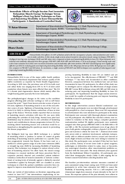 (PDF) Immediate Effects of Single Session Post Isometric Relaxation ...