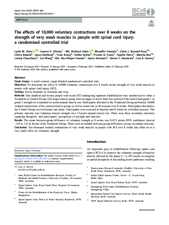(PDF) The effects of 10,000 voluntary contractions over 8 weeks on the ...