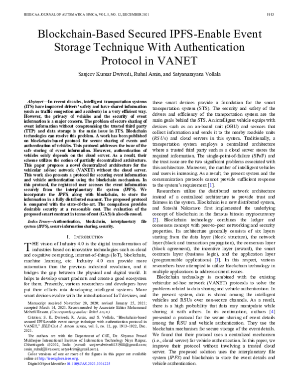 (PDF) Blockchain-Based Secured IPFS-Enable Event Storage Technique With Authentication Protocol ...