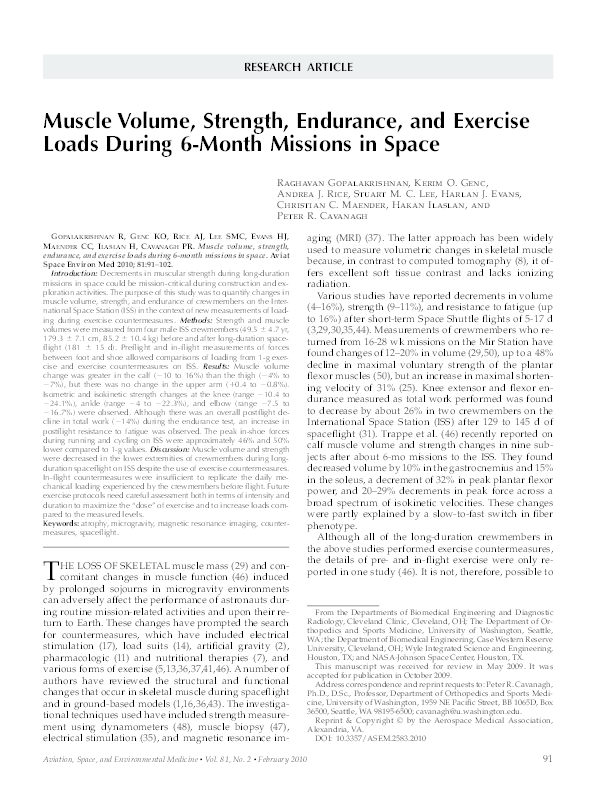 (PDF) Muscle Volume, Strength, Endurance, and Exercise Loads During 6 ...