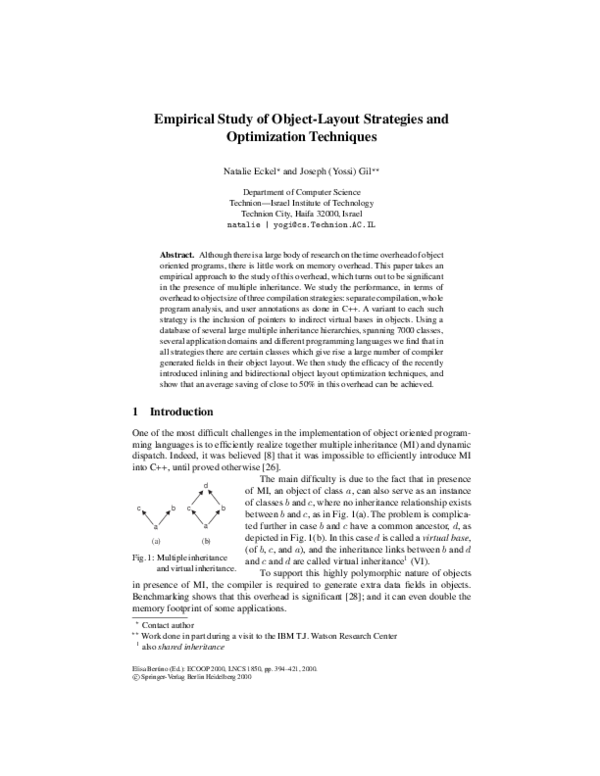 (PDF) Empirical Study of Object-Layout Strategies and Optimization ...