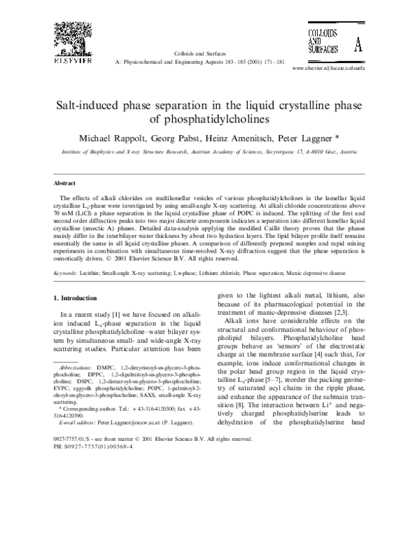 (PDF) Salt-induced phase separation in the liquid crystalline phase of ...