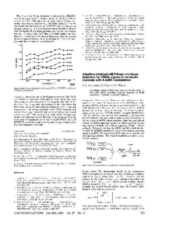 (PDF) Adaptive minimum-BER linear multiuser detection for CDMA signals in multipath channels ...