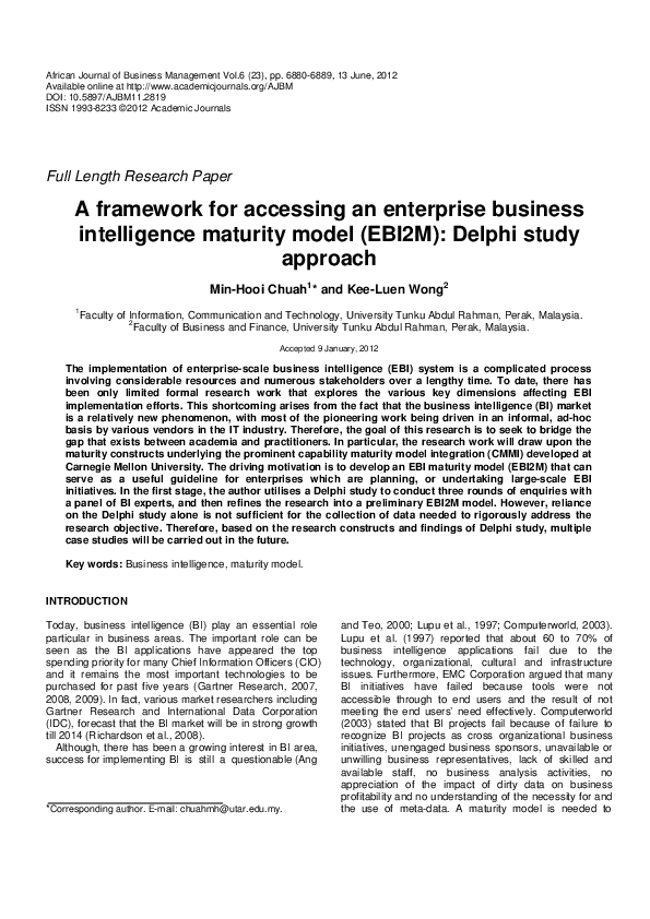 (PDF) A framework for accessing an enterprise business intelligence maturity model (EBI2M ...