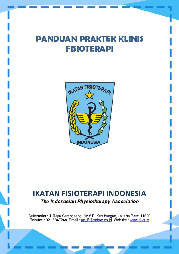 (PDF) PANDUAN PRAKTEK KLINIS FISIOTERAPI IKATA (1) | Farhan Sufi ...