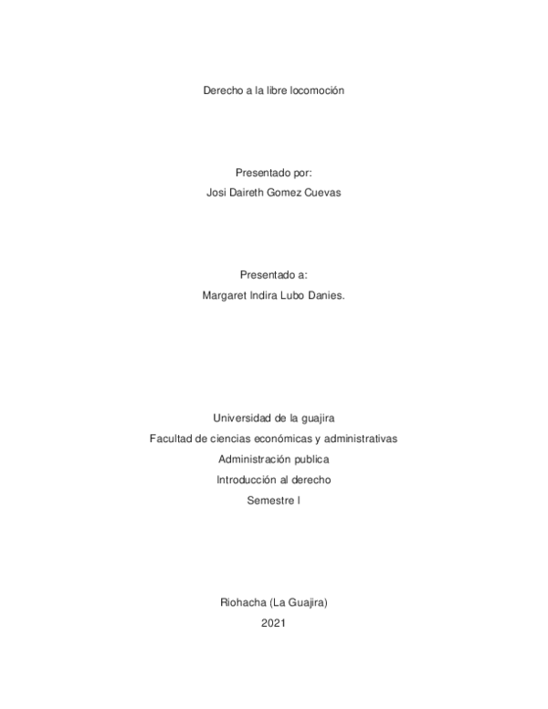 (PDF) Derecho a la libre locomocion