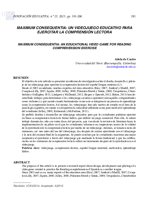 (PDF) Maximum Consequentia: un videojuego educativo para ejercitar la ...